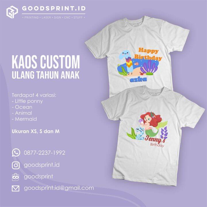 Kaos Ulang Tahun Anak Custom / Kaos Anak Custom / Print Kaos Gambar ... Kaos Ulang Tahun Anak Custom / Kaos Anak Custom / Print Kaos Gambar ...