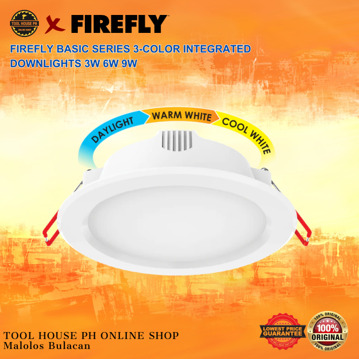 FIREFLY BASIC SERIES 3-COLOR INTEGRATED DOWNLIGHTS 3W 6W 9W | Lazada PH