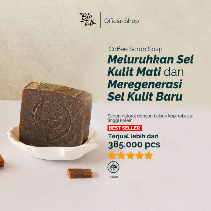 BioTalk Sabun Natural Herbal | Coffee Scrub | Kulit Normal | 120 gram ...