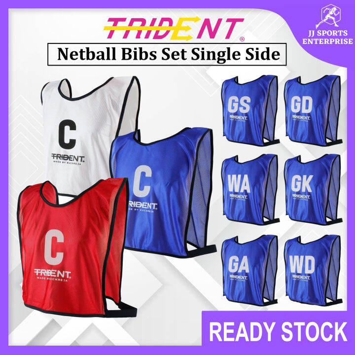 Trident Netball Bibs Set (Junior / Senior) Trident Single Sided Netball ...
