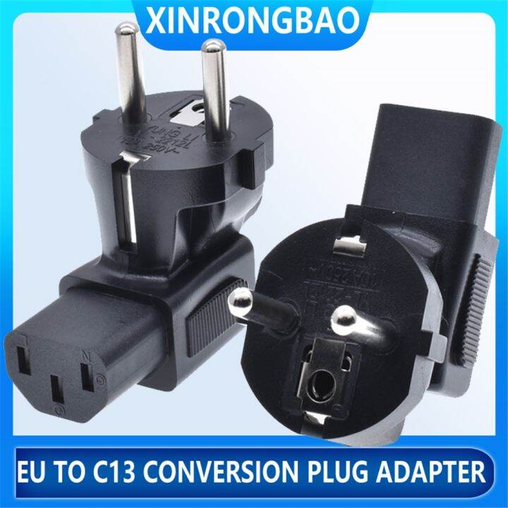 EU to C13 conversion plug adapter 16A250V European pround 2 pins 4.8mm ...