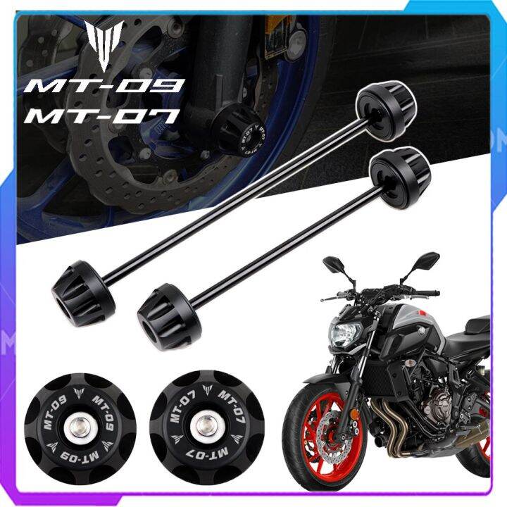 ด้านหน้าด้านหลังล้อส้อมเลื่อนป้องกันสำหรับ YAMAHA MT-07 MT07 MT 07 FZ ...