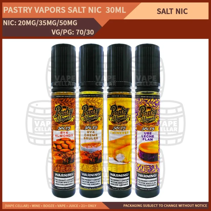 Pastry Vapors Salt Nic 30ML RY4 Almonds (20MG, 35MG, 50MG) Vape Juice E ...