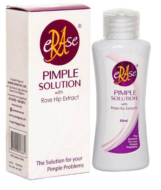 ERASE PIMPLE SOLUTION WITH ROSE HIP EXTRACT 50 ML | Lazada PH
