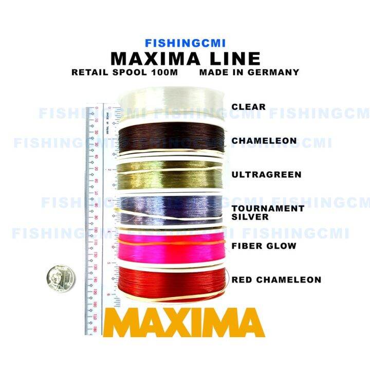 MAXIMA LINE 100 METER SPOOL 2lbs to 20lbs fishingcmi nylon germany ...