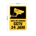 STIKER RAMBU Area ini di awasi CCTV 24jam Bahan REFLEKTIF | Lazada ...