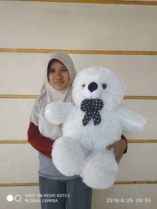 boneka teddy bear putih 60 cm | Lazada Indonesia