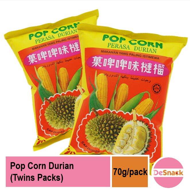 DeSnack - Pop Corn Durian Twins Pack (70g/pack) | Lazada