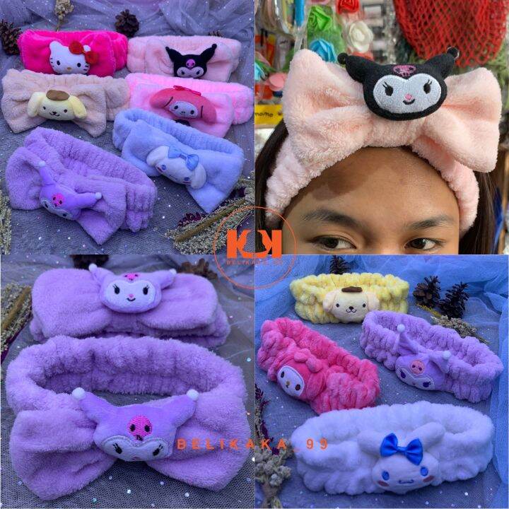 BANDANA MANDI MOTIF PITA SANRIO DAN BONEKA SANRIO PILIH WARNA / BANDO ...