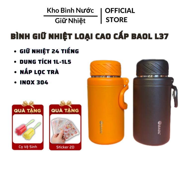 Bình Giữ Nhiệt BaoL L37 Inox 304 Dung Tích 1000ml/1500ml - Bình Giữ Nhiệt Inox 304 Cao Cấp Giữ ...