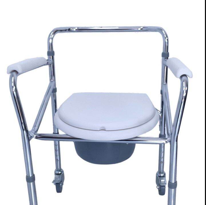 Commode Chair (skeleton type) W/WHEELS CHROME MATERIAL | Lazada PH