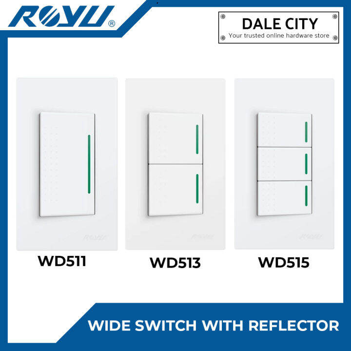 ROYU Switch with Reflector Wide Series 1gang - WD511; 2gang - WD513 ...