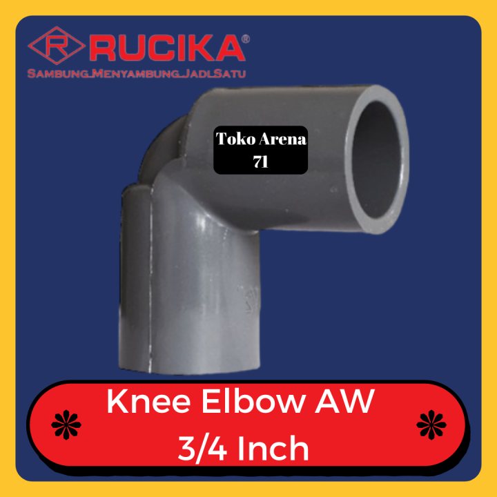 Sambungan Pipa Fitting PVC Knee Knie keni 3/4” Elbow AW 3/4 Inch 3/4 ...