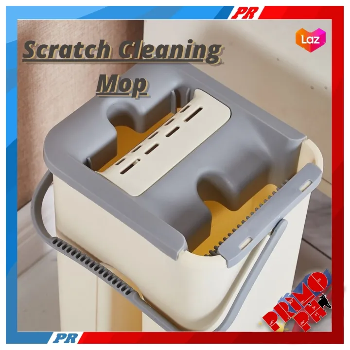 Automatic Mop Bucket Avoid Hand Washing Squeeze HIGH QUALITY Scratch Cleaning Mop / Self Wash ...