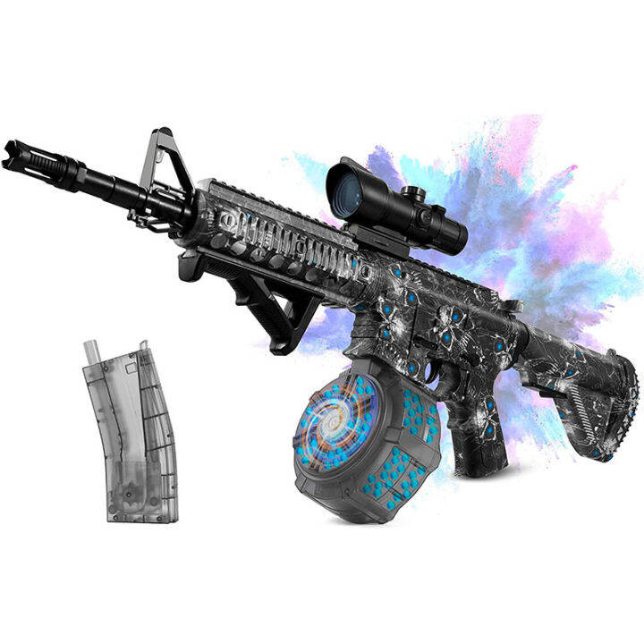SONOOE Electric Gel Ball Blaster 2 Modes PUBG model gun M416 with 10,000 Eco-Friendly Gel Balls ...