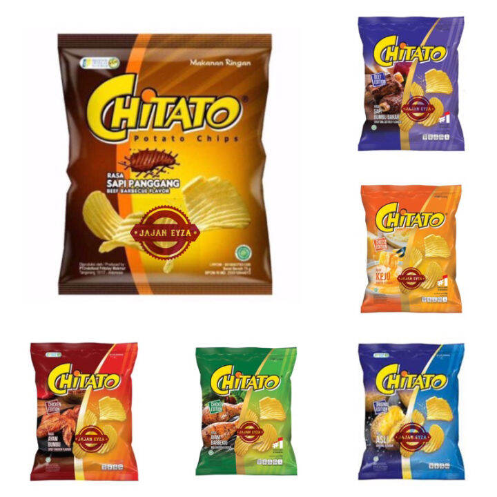 INDOFOOD CHITATO SAPI PANGANG 68gr / CHITATO ORIGINAL CHITATO BBQ ...