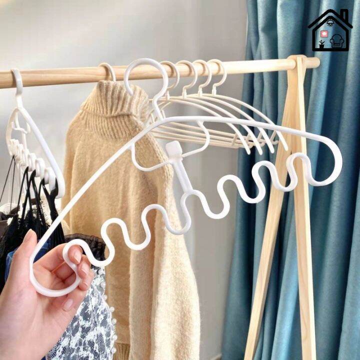 Wave Hanger Multi-functional Non-slip Sling Hangers Room Organizer ...
