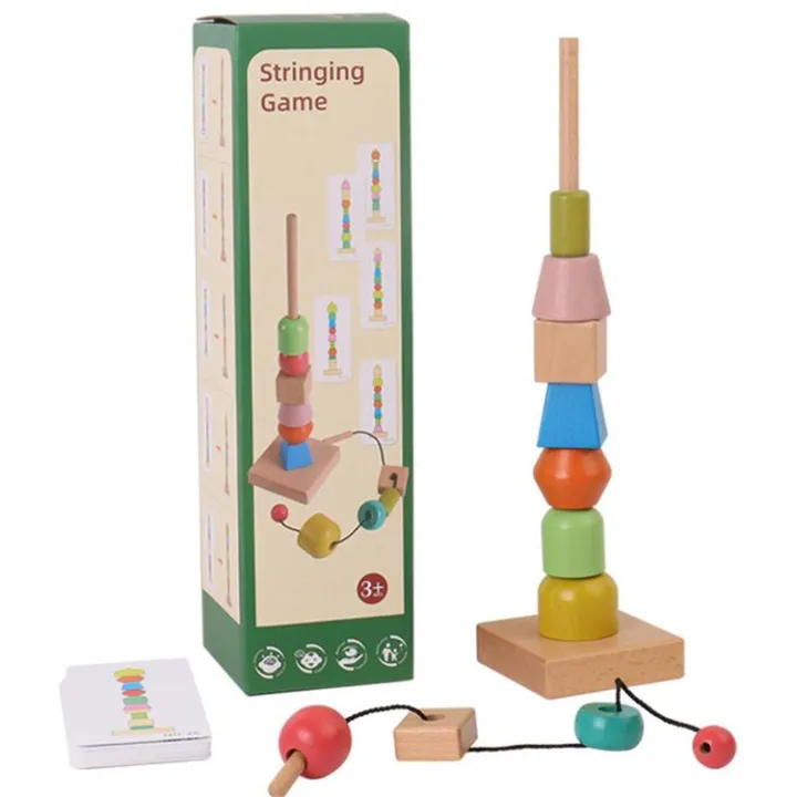 Stack And Sort Board Bead Sequencing Set Classic Toy For Children ...