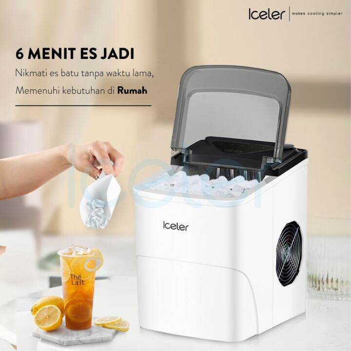 Mesin es Iceler membuat es di rumah 6 menit es jadi Ice maker 12kg per ...
