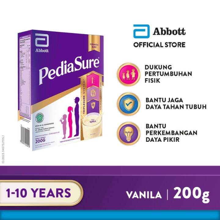 Pediasure VANILA Box 200 gr Susu Pertumbuhan 1-10 tahun | Lazada Indonesia