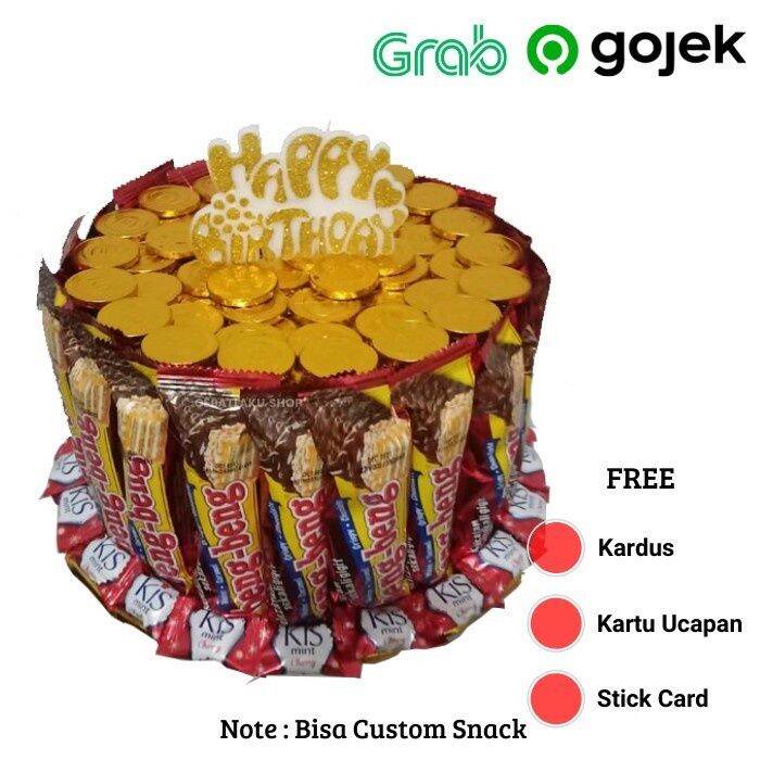 Buket Snack Tart 1 Tingkat Tipe 2 Ulang Tahun/ Wisuda/ Anniversary ...