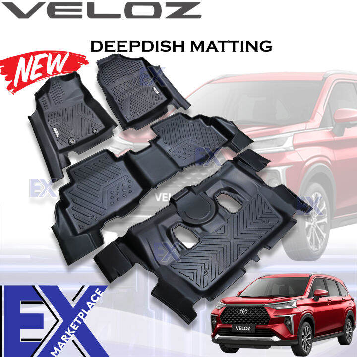 Toyota Veloz 2023-2024 Deepdish Matting with PREMIUM EMBLEM LOGO ...