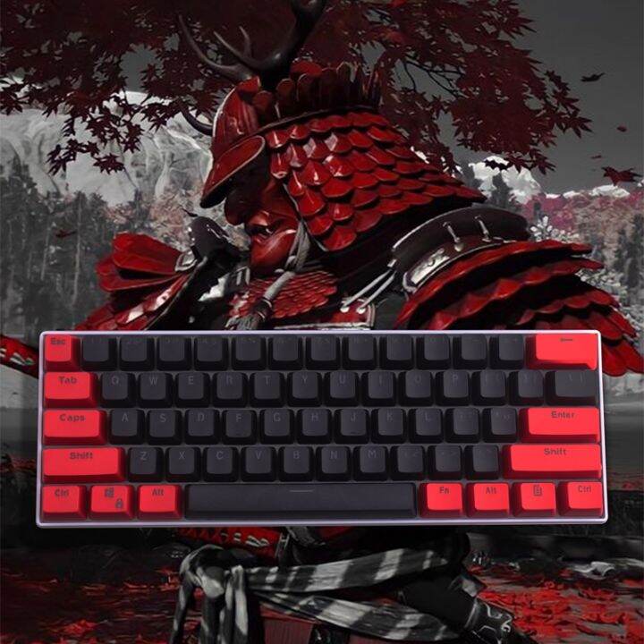 Red Samurai Keycaps Shine Through Keycap RGB 104 Keys OEM Profile PBT ...