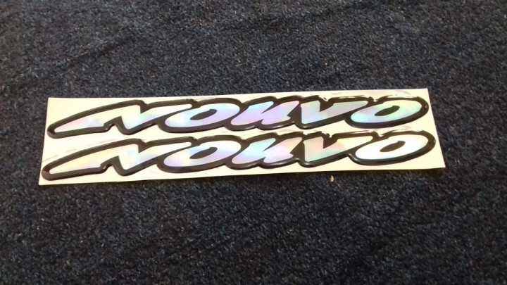 stiker emblem logo timbul yamaha nouvo silver crome | Lazada Indonesia