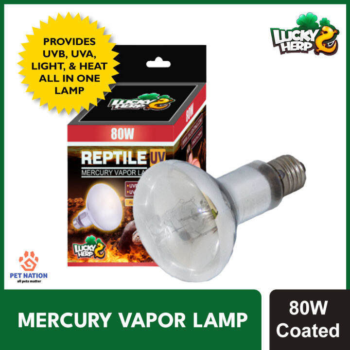 Lucky Herp Reptile 3-in-1 UVB, UVA, and Heat Bulb Mercury Vapor Bulb 80W COATED | Lazada PH