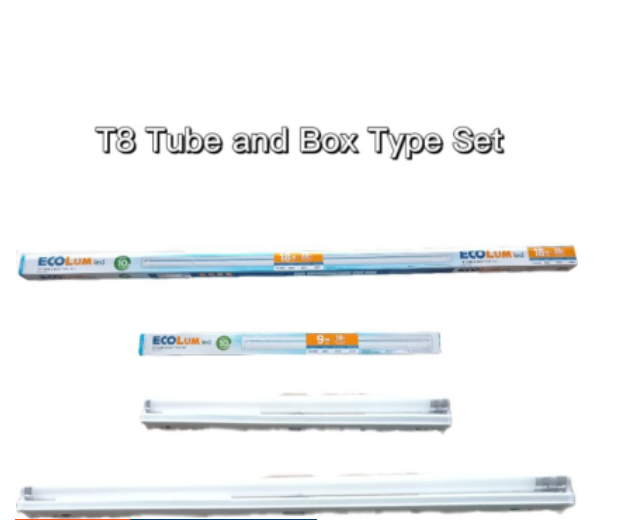 Ecolum LED T8 Tube & Box Type Set / 9 watts and 18 watts / Good Quality ...