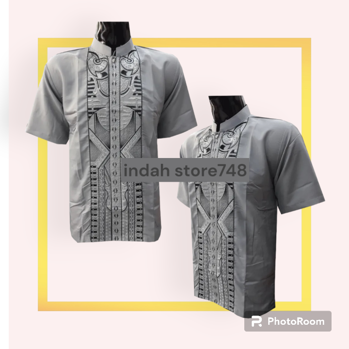 Baju Koko Lengan Pendek Varian Warna Merah Maroon Hitam Coklat Putih Polos Denim 2024 Terbaru ...