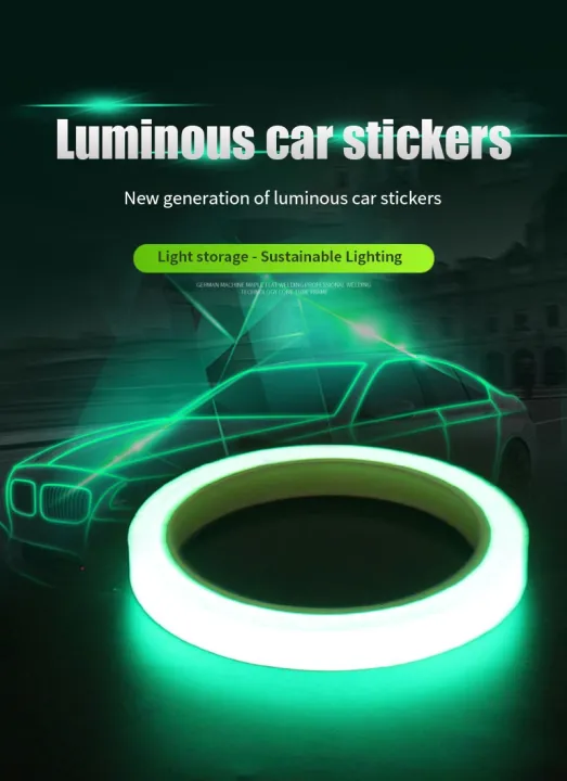 Car Reflective Strips Tape Green Warning Ground Light Storage Stairs ...
