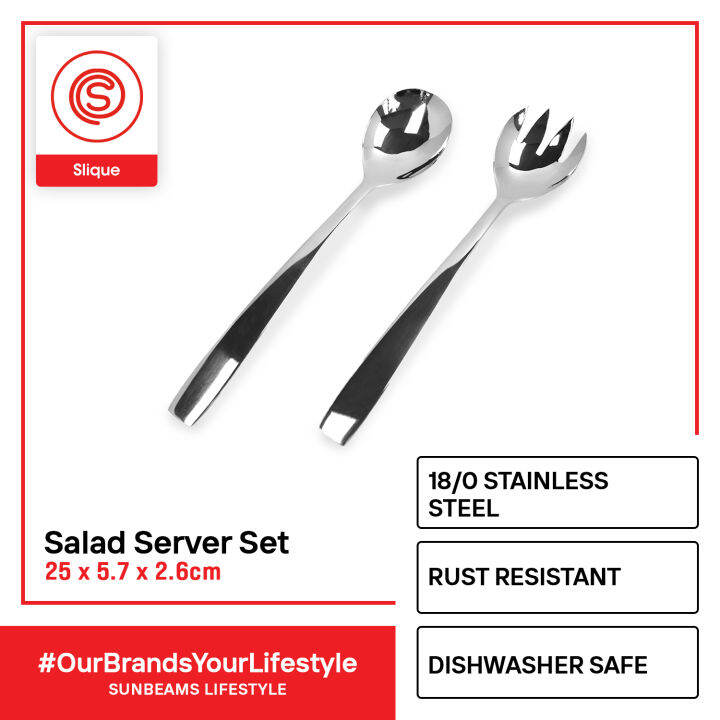 SLIQUE Premium Salad Serving Set Stainless steel Amazing Gift Idea For ...
