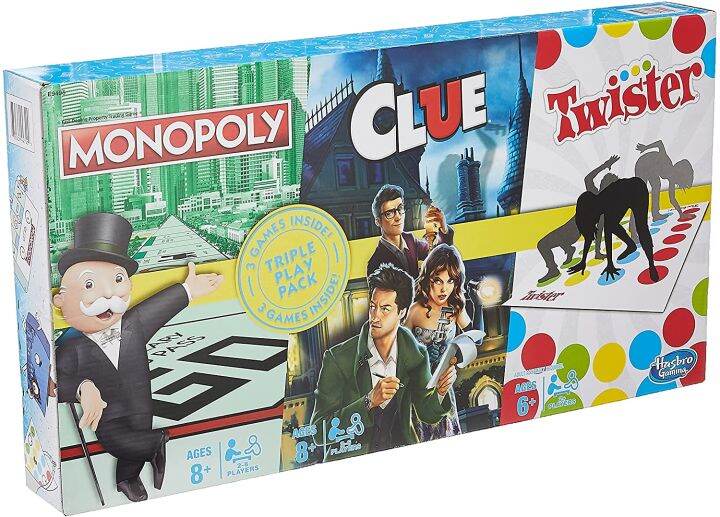 Monopoly + Clue + Twister kids board game bundle (Clearance) | Lazada ...