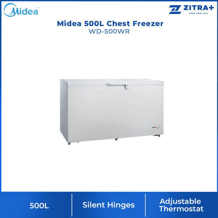 Midea 500L Chest Freezer WD-500WR | Silent Hinges | Recessed Handle ...