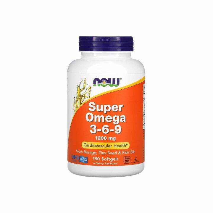 Now Super Omega 369 1200mg 180 viên phòng ngừa bệnh tim mạch, cung cấp dinh dưỡng cho não, mắt ...