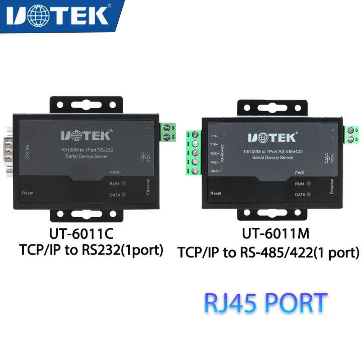 UOTEK อุตสาหกรรม10/100M TCP RS-232 RS-485 RS-422 Converter TCP IP RS232 ...