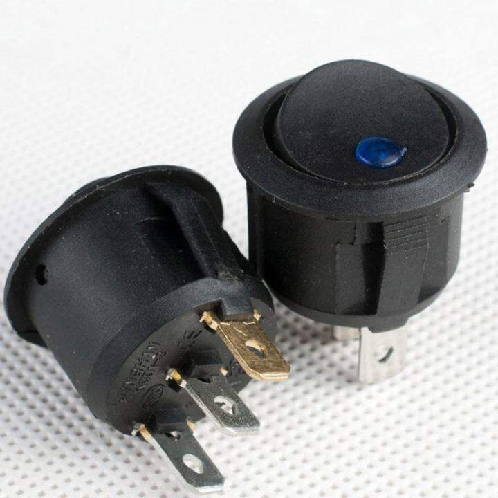 1pcs,9V 12V BLUE LED Snap-in OFF-ON ROCKER SWITCH 6A 250V/ 10A 125V/AC ...