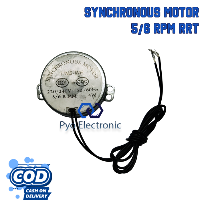 SYNCHRONOUS MOTOR FAN RRT 5/6 RPM ROTARY KIPAS ANGIN DINDING UNIVERSAL ...