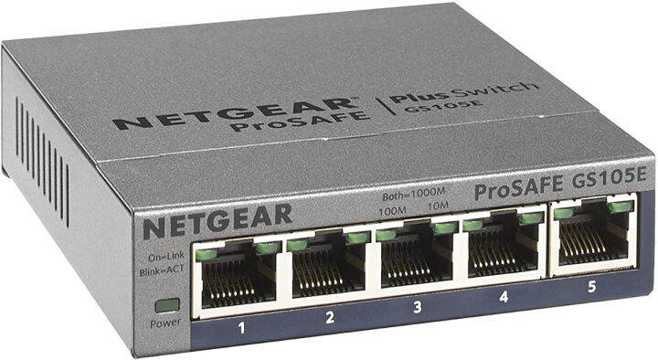 NETGEAR 5-Port Gigabit Ethernet Plus Switch (GS105Ev2) - Managed ...