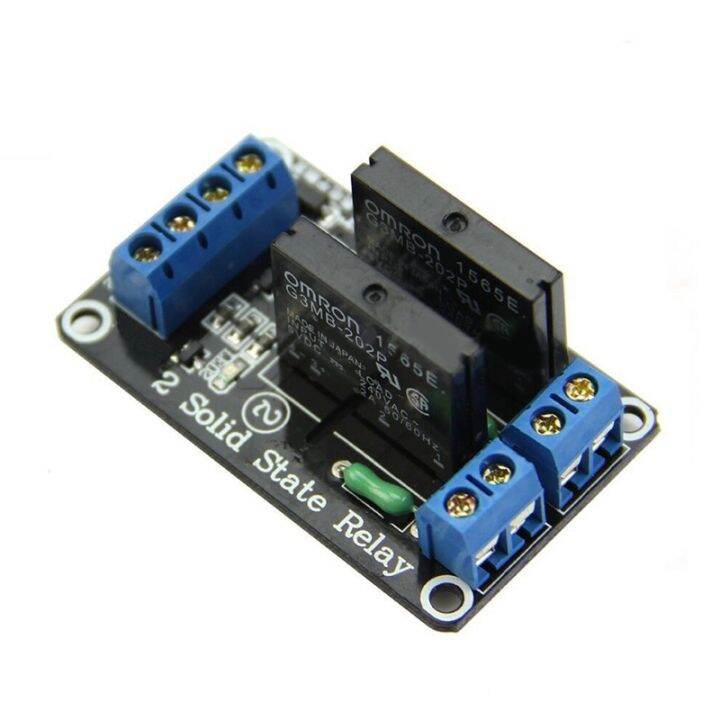 5V 2 Channel Solid State Relay Module with Resistive Fuse High Level ...