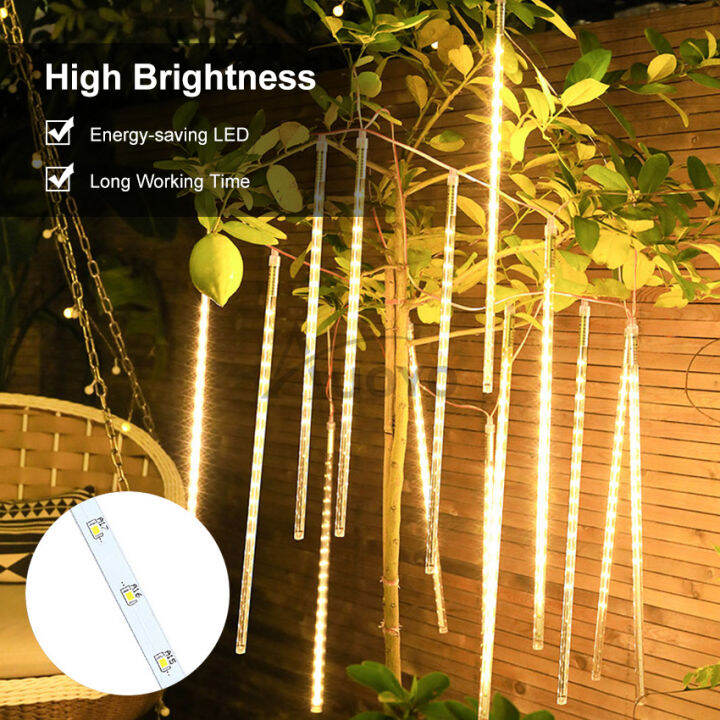 Auoyo Led Light strip Meteor Shower Rain Lights christmas Decorative ...
