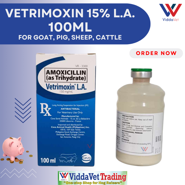 Viddavet Vetrimoxin 100 ml from Ceva France for animal pig goat cattle ...