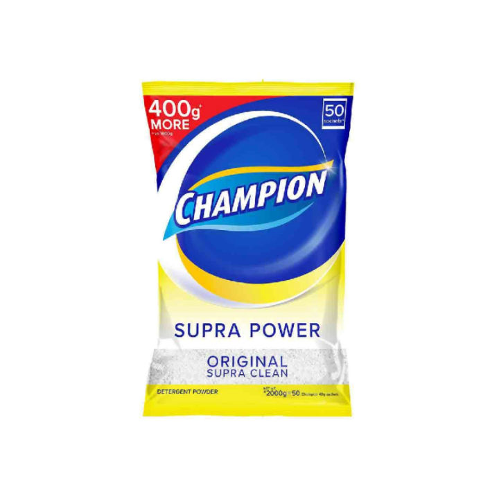 Champion Supra Clean Original Detergent Powder (2kg) | Lazada PH