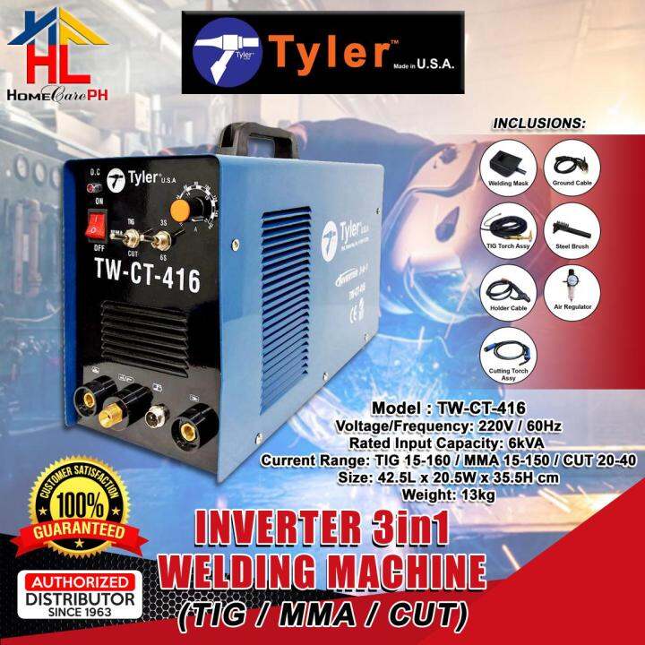 Tyler TW-CT-416 Inverter 3 in 1 Welding Machine TIG/MMA/CUT | Lazada PH