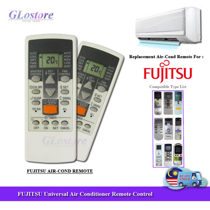 REPLACEMENT FUJITSU UNIVERSAL AIR COND REMOTE CONTROL KS-FT02V ...