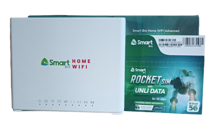 OPENLINE SMART Bro LTE-Advanced Prepaid Home WiFi CAT6 (Evoluzn ID5L) w/ ROCKET SIM UNLI data ...