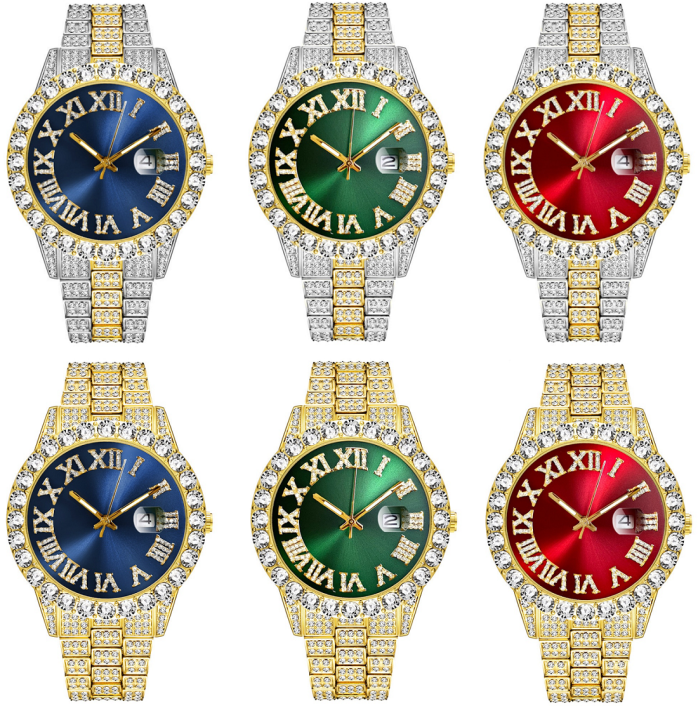 NB Elegant Diamond cuban watch on SALE 299 pesos / elegant gold ...