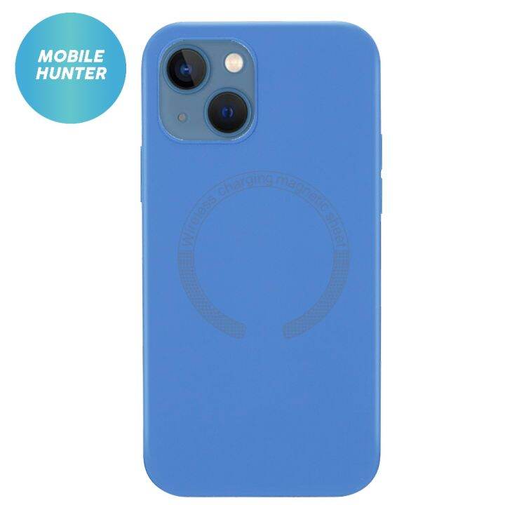 iPhone 13 Mag Safe Silicone Case (Light Blue) | Lazada PH