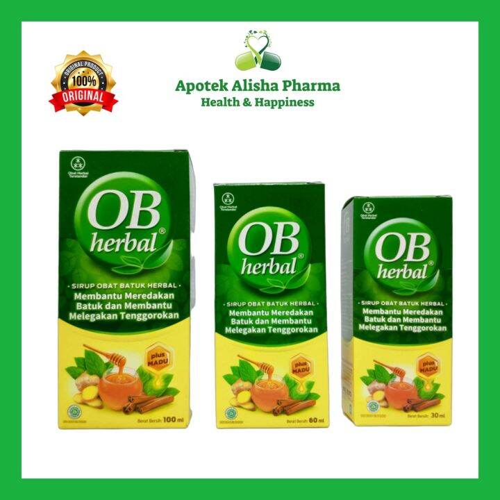 OB Herbal Syrup 30/60/100ml-OB Herbal Sirup Obat Batuk Herbal Melegakan ...